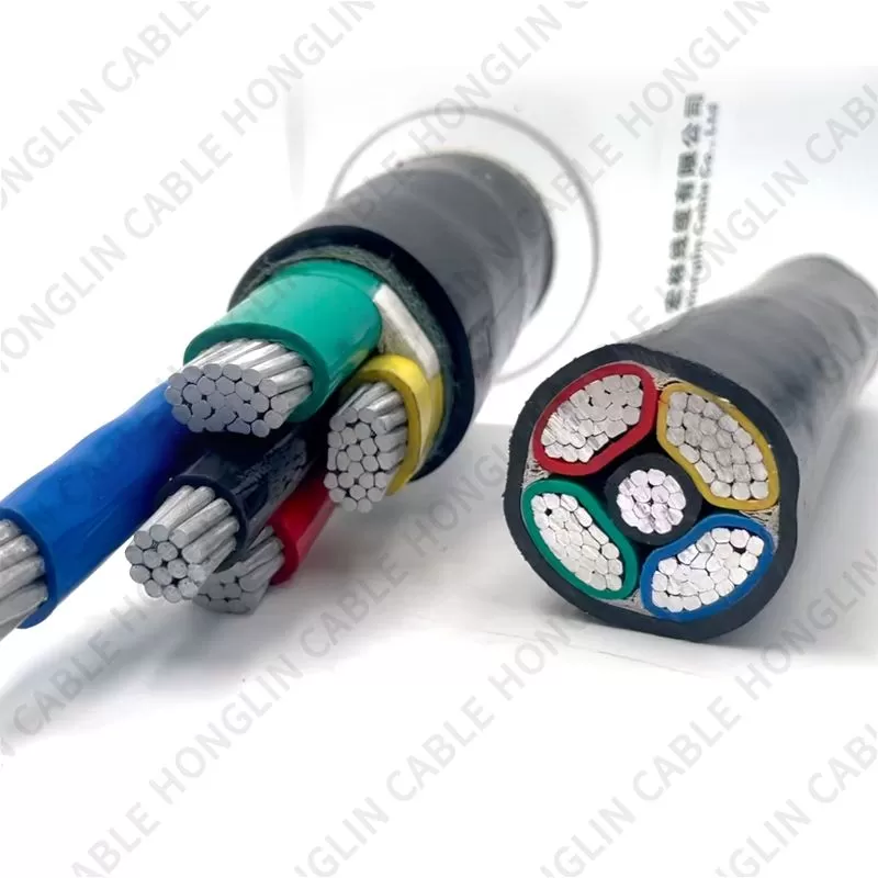 Manufacture 5 core cable medium voltage aluminum core PVC/XLPE insulated cable
